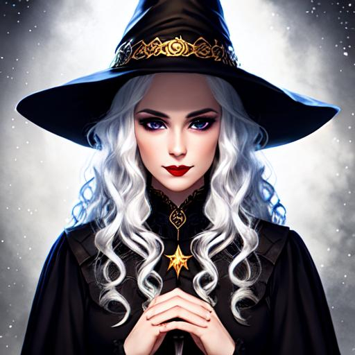 dnd, dark fantasy, portrait, female, witch, curly ha... | OpenArt