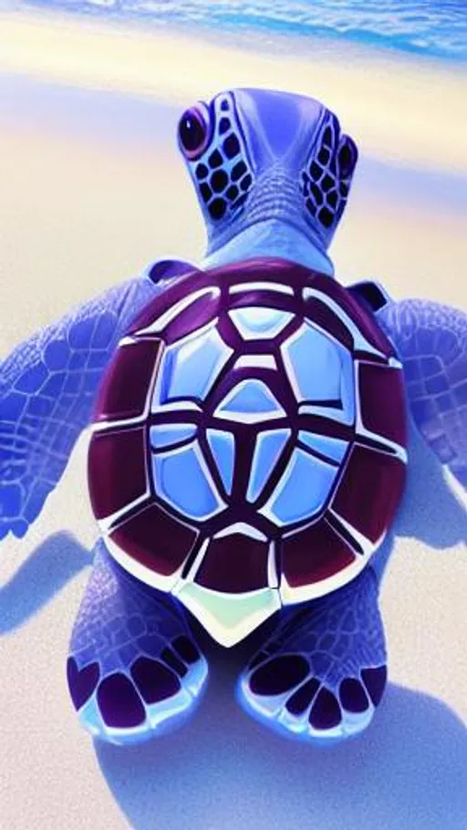 snapping turtle, jagged turtle shell made of crystal... | OpenArt