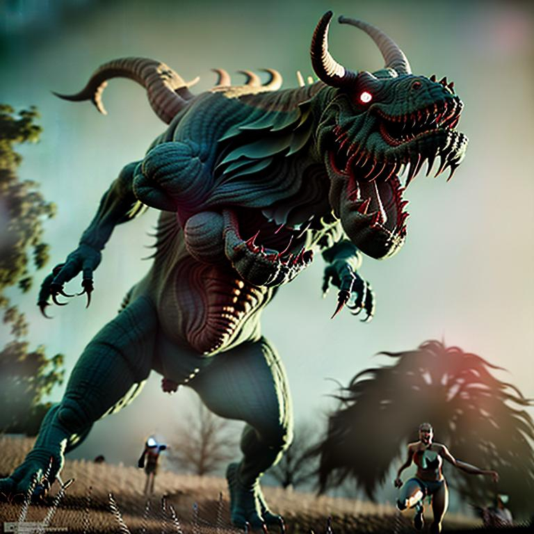 Horror beast, horryfic, monster, furious, angry, hig... | OpenArt