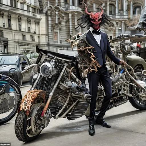 Craft an intricate image of a stylish devil dressed... | OpenArt