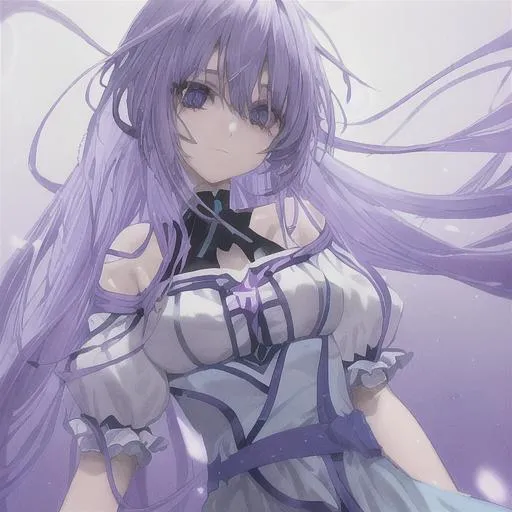 light blue light purple haired girl with beautiful e... | OpenArt