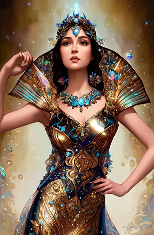 A sea goddess, highly detailed intricate bioluminesc... | OpenArt