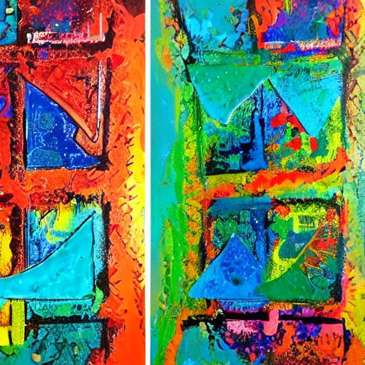 A abstract acrylic realistic painting of the day bef... | OpenArt