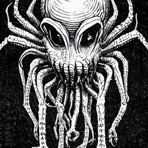 A giant spider with a human face. Terrifying charact... | OpenArt