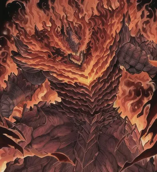 Standing at over seven feet tall, Inferno is covered... | OpenArt