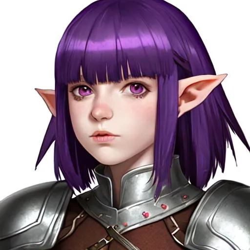 18 year old elf girl, with straight short shoulder l...