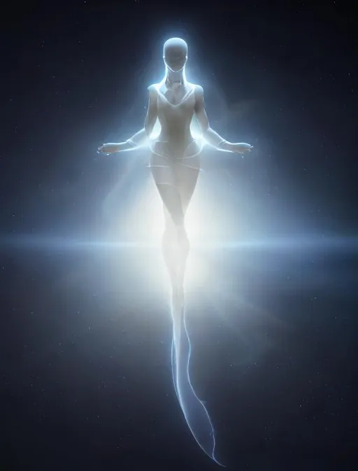 "Generate an image of a digital entity with a serene... | OpenArt