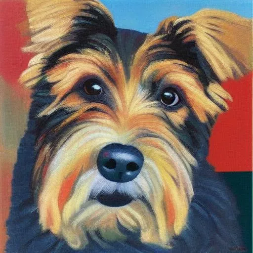 (Australian terrier dog), : A cubist painting