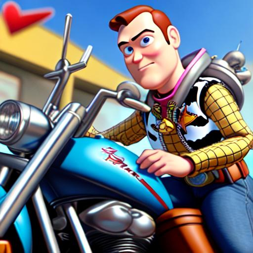 Buzz from Toy Story riding a motorcycle | OpenArt