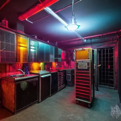 Breathtakingly detailed stylized Image of meth lab i... | OpenArt