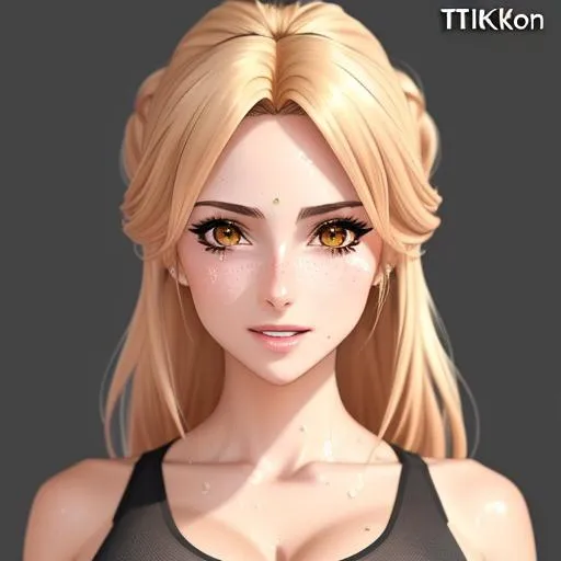 semi-realistic anime girl, skin highlights, hair hig... | OpenArt