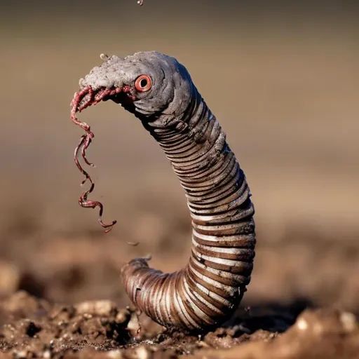 extremely detailed and realistic gigantic worm jumpi... | OpenArt