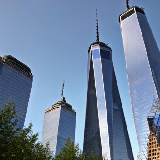 real life photos of the twin towers of the one world...