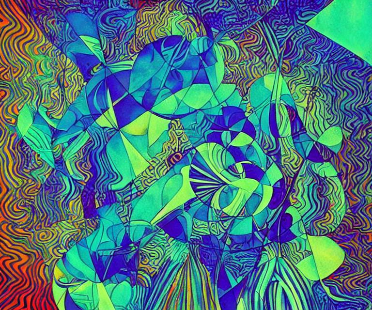 dmt, geometric, trippy, hallucinogen, hallucination,... | OpenArt