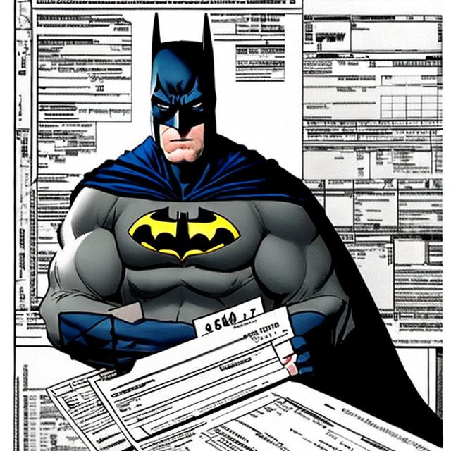 batman filing a 1040 tax form
