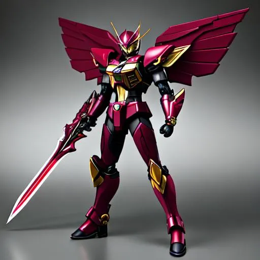 Full body photo of a Mix of Power Ranger, Kamen Ride... | OpenArt