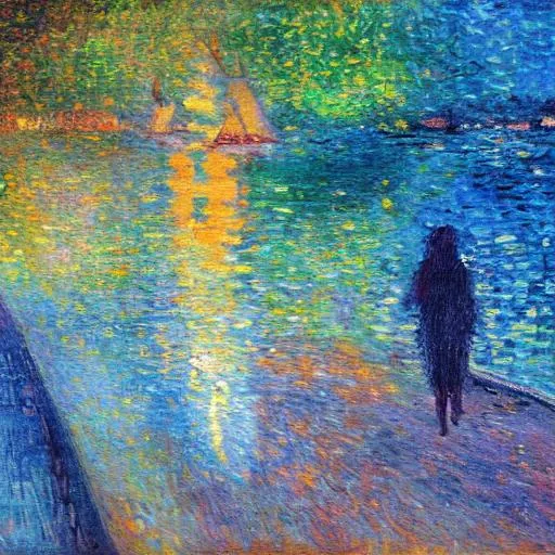 A ending life of a happy person in impressionism