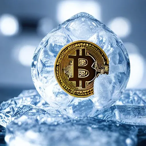Cryptocurrency frozen in ice