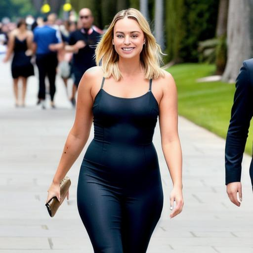 margot robbie, with an obese body