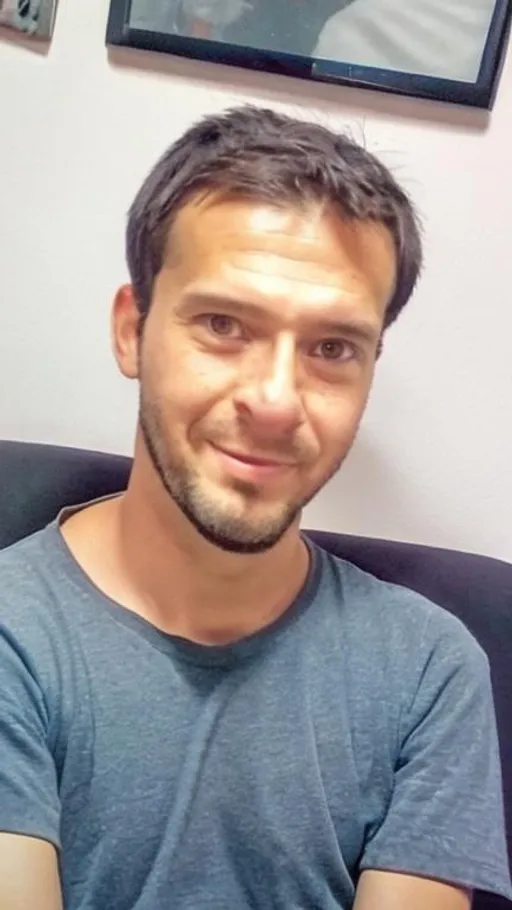 Make this photo more real. He is 34 year old from Eu...