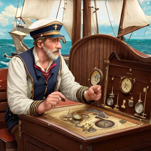 A sailor buys an old & antique compass which starts... | OpenArt