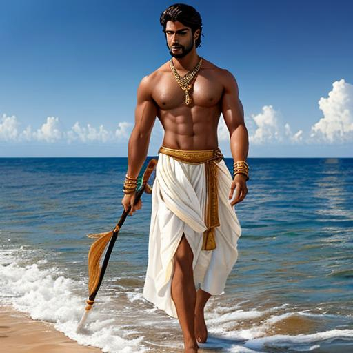 high-quality renaissance full-body portrait of a gen...