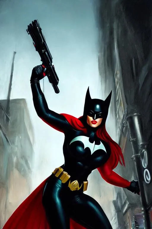 realistic detailed image of a curvy, muscular batwom... | OpenArt