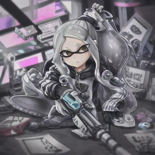 silver splatoon | OpenArt