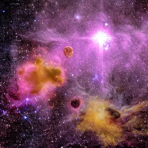 View of exotic stars and nebulae in space from exoti...