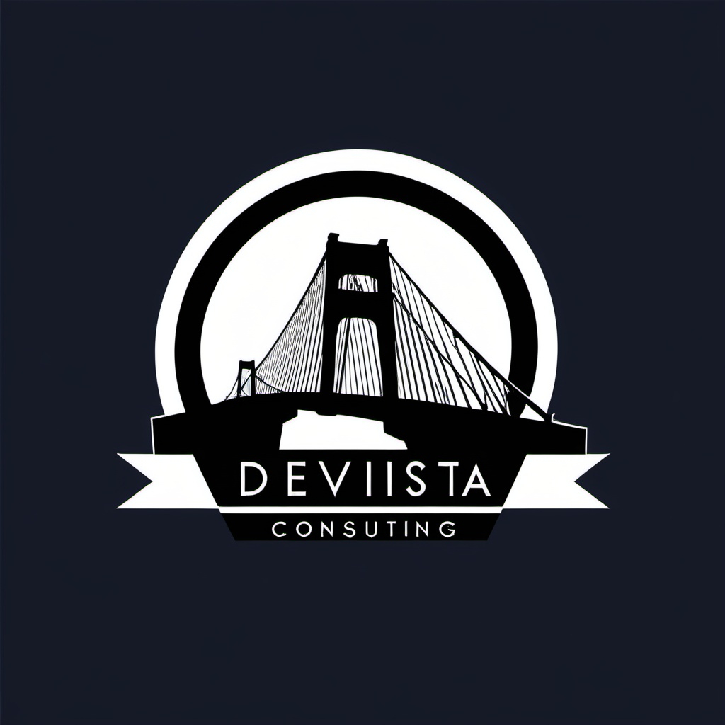 Create a logo for Devista Consulting Inc. with a sil...