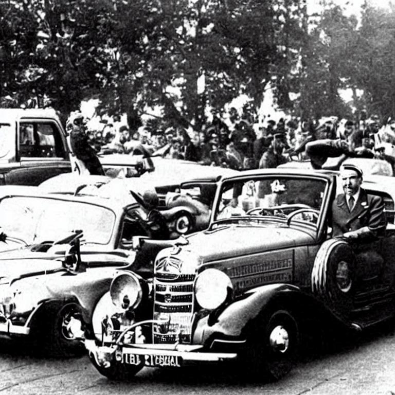 Hitler driving a lowrider | OpenArt