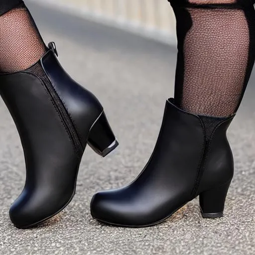 photo of a knee-high high heel boot. Use different s... | OpenArt