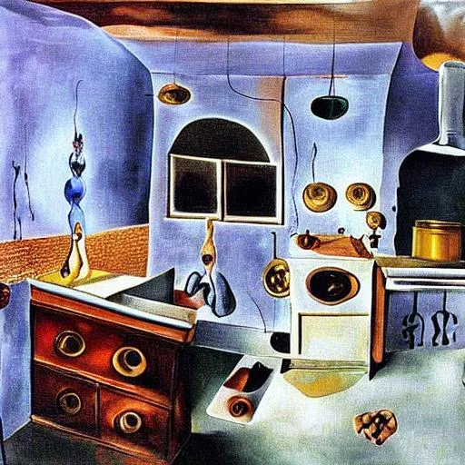SALVADOR DALI PAINTING OF LIVINGROOM | OpenArt