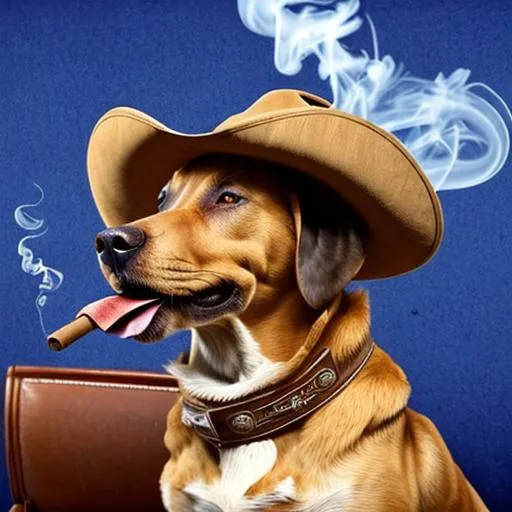 cartoon dog smoking weed | OpenArt