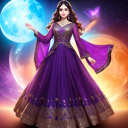 full body portrait of {{ hania amir }} wearing a neb... | OpenArt