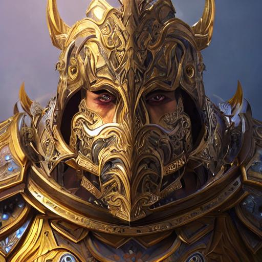 Nemesis Raiment, portrait, intricate ornate armor, s...