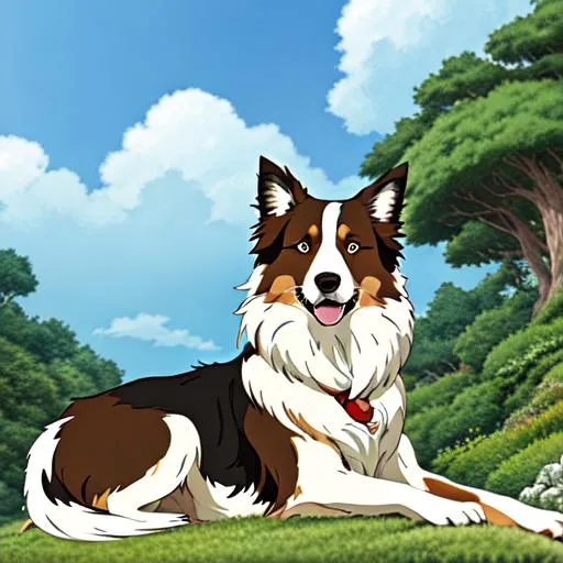 Studio Ghibli Art Form , light brown, brown and whit...