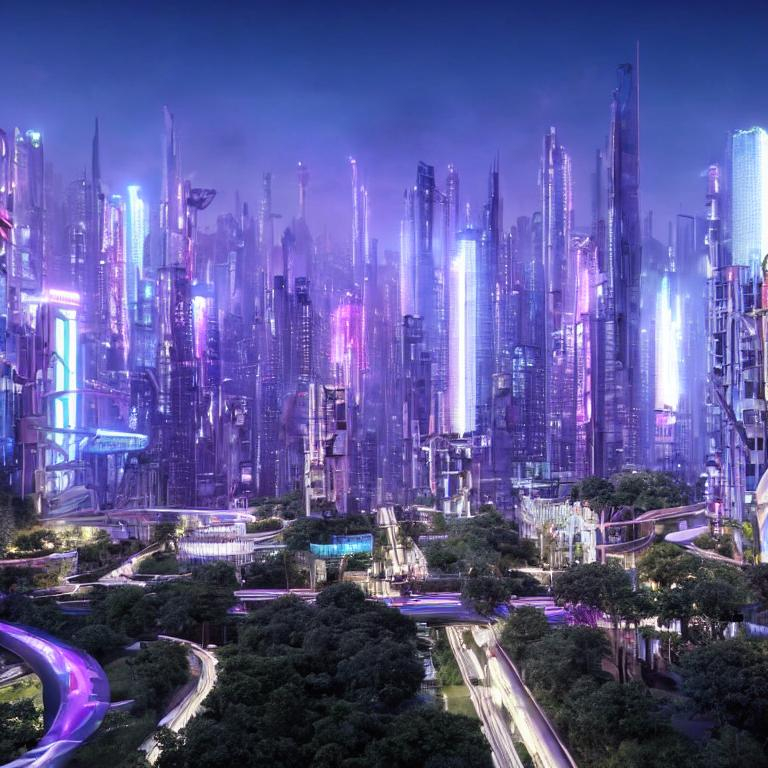 hyper-realistic, far-future very dense cityscape, ec... | OpenArt