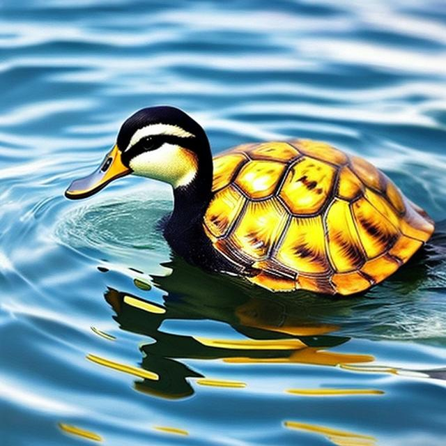 realistic turtle duck