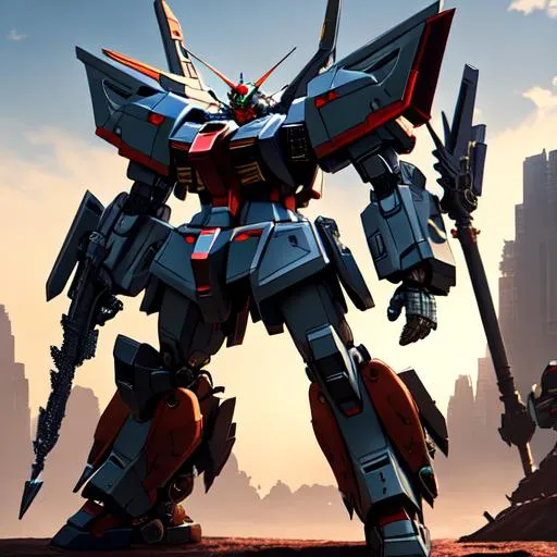 beautiful faces, mech, angels and demons fighting in... | OpenArt