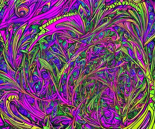 dmt, geometric, trippy, hallucinogen, hallucination,... | OpenArt