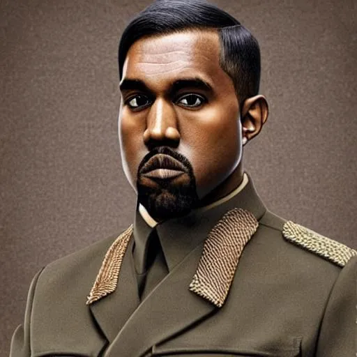 kanye west as adolf hitler portrait, high quality, 8...