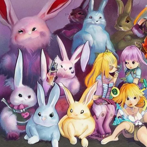 Final fantasy bunnies | OpenArt
