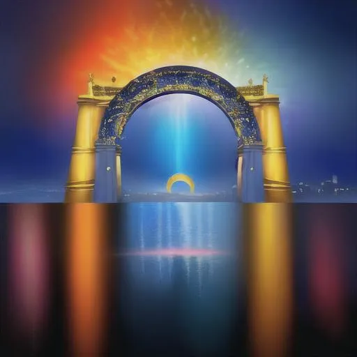 Create a modern oil painting that depicts the arch o... | OpenArt