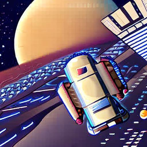 lost alien driving his spaceship back to the moon