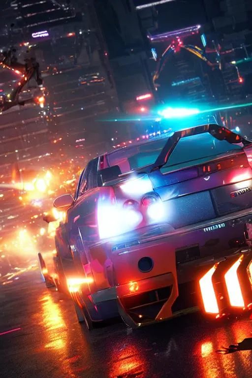 Nissan skyline R34 GTR turn into robot, colorfull, m... | OpenArt