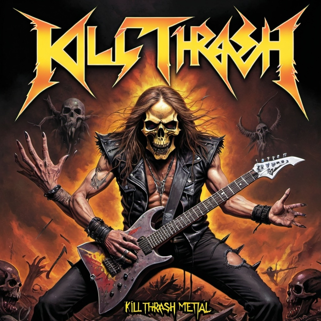 KILL thrash Metal album art for merchandise