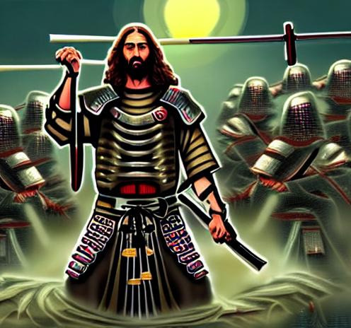 Comic strip Jesus Christ army very detailed new age... | OpenArt