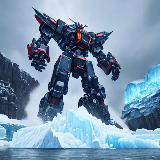 giant robots, icebergs, blizzards, Hd ultra 4k, cine...