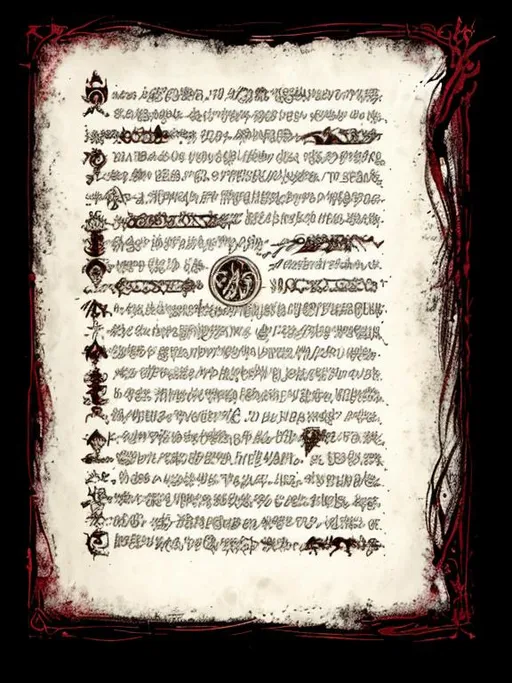 ink to enchanted vampiric language in blood page mos... | OpenArt
